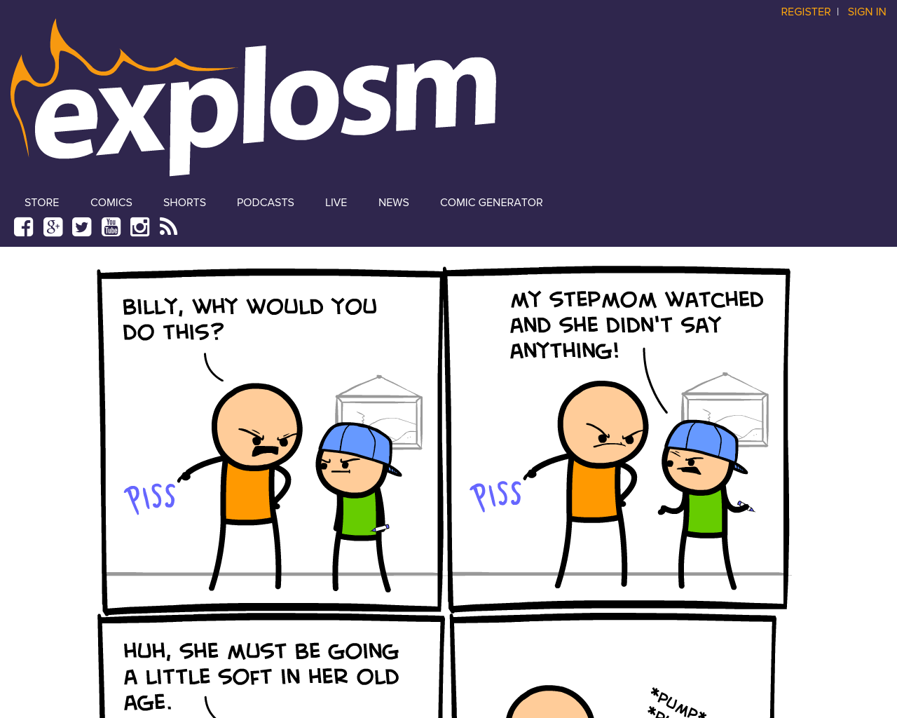 Explosm, LLC Advertising Mediakits, Reviews, Pricing, Traffic, Rate ...