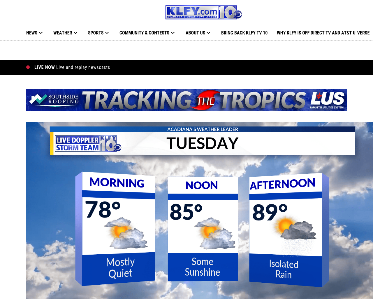 KLFY News 10 Advertising Mediakits, Reviews, Pricing, Traffic, Rate ...