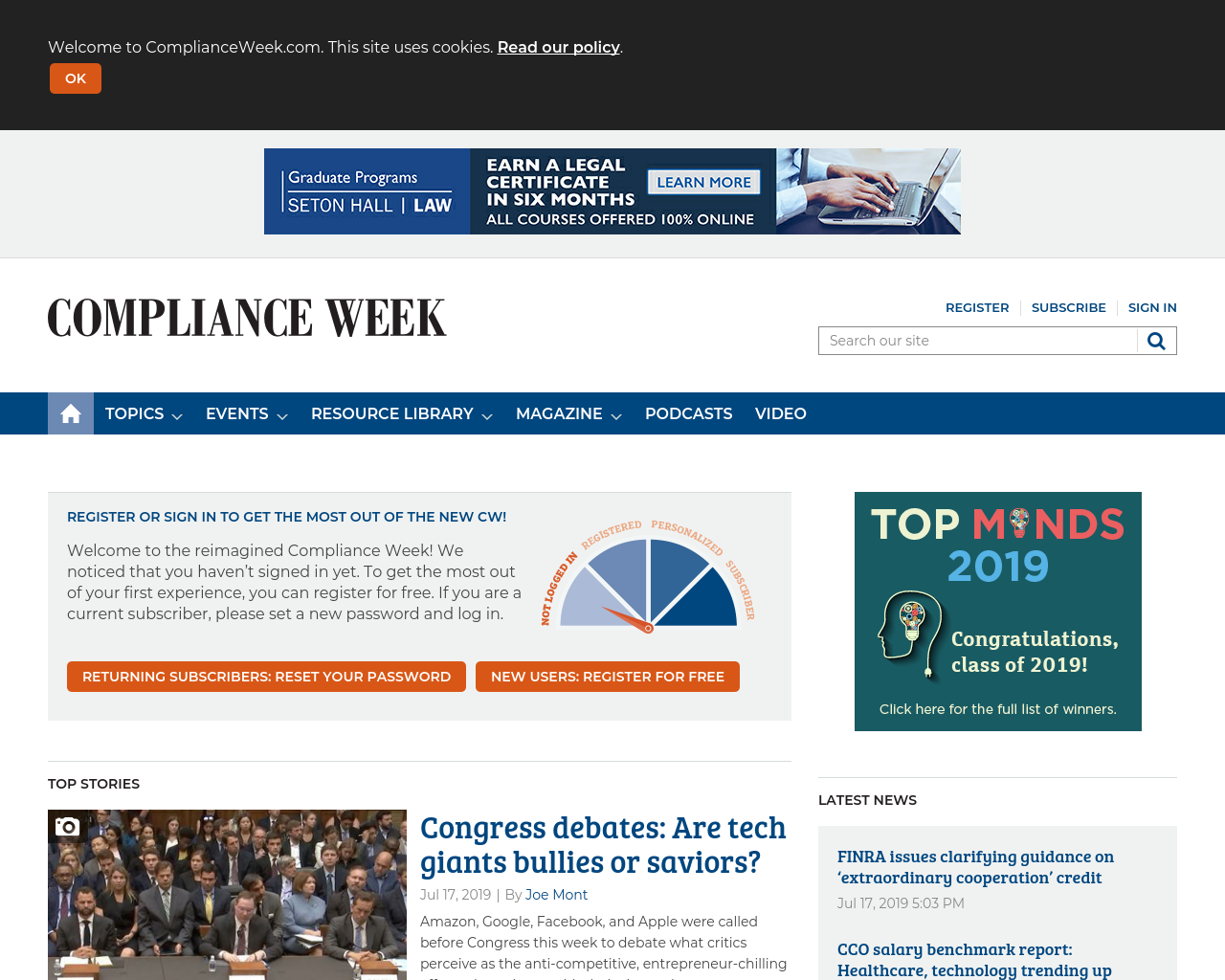 Compliance Week Advertising Mediakits, Reviews, Pricing, Traffic, Rate ...