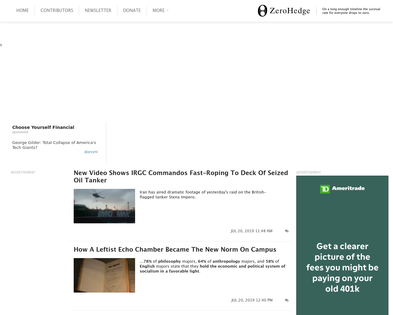 Zero Hedge Advertising Mediakits, Reviews, Pricing, Traffic, Rate Card Cost